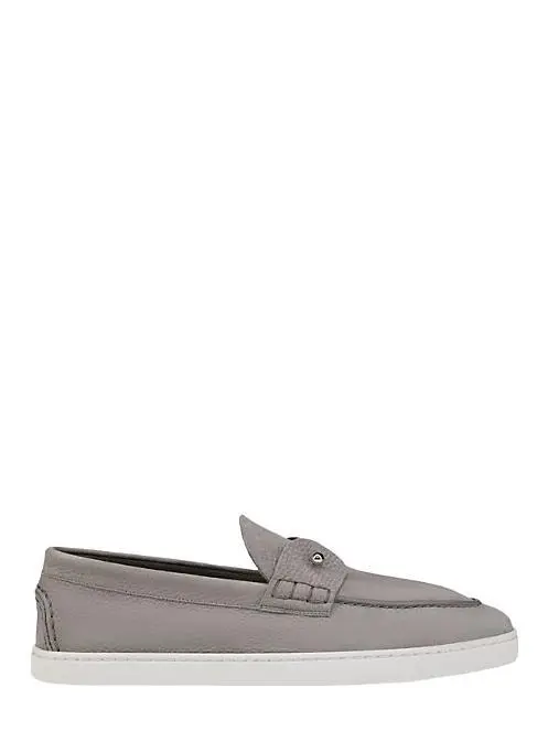 CHRISTIAN LOUBOUTIN Chambeliboat Leather Loafers - Phantom Grey
