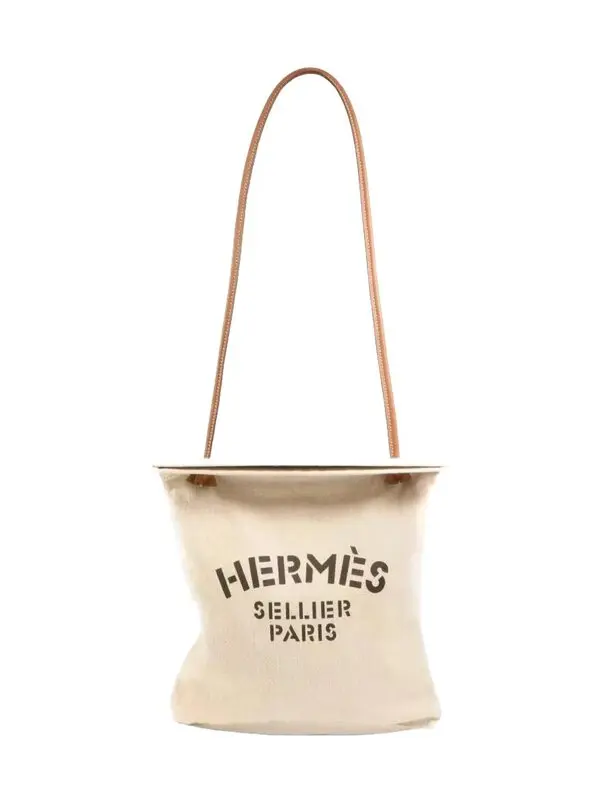 Hermès Canvas Shoulder Bag - Neutrals