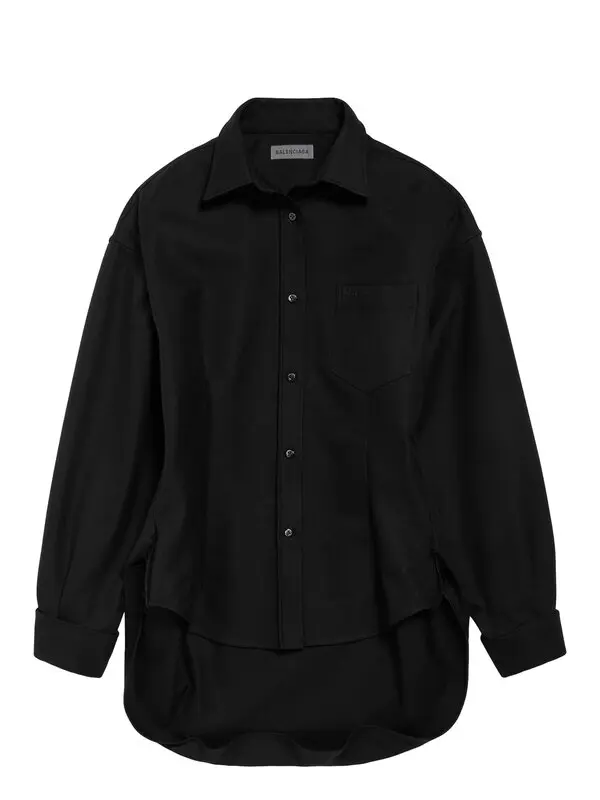 Balenciaga Cotton Oversized Shirt - Black