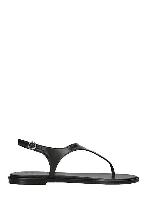 AeydĒ Raine Thong Leather Sandals - Black