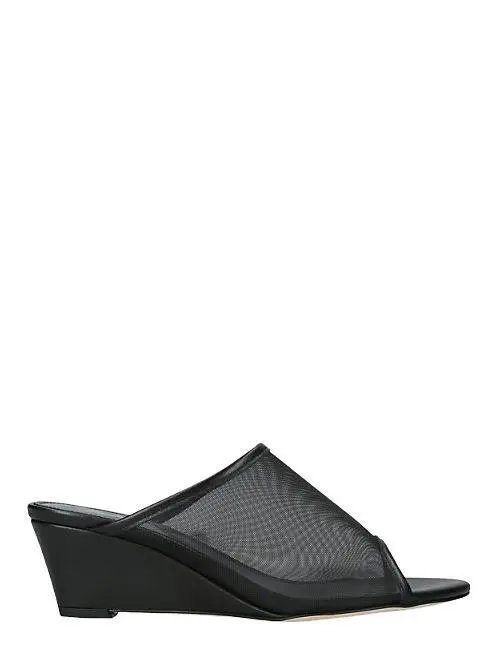 AeydĒ Suzanne Mesh Wedge Sandals - Black