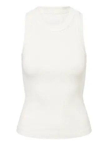 Citizens Of Humanity Isabel Ribbed Cotton-jersey Tank Top - Pashmina (off White)
