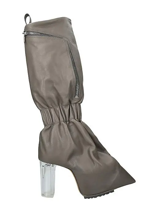 Rick Owens Cargo Taquito Knee-high Leather Boots - Cream