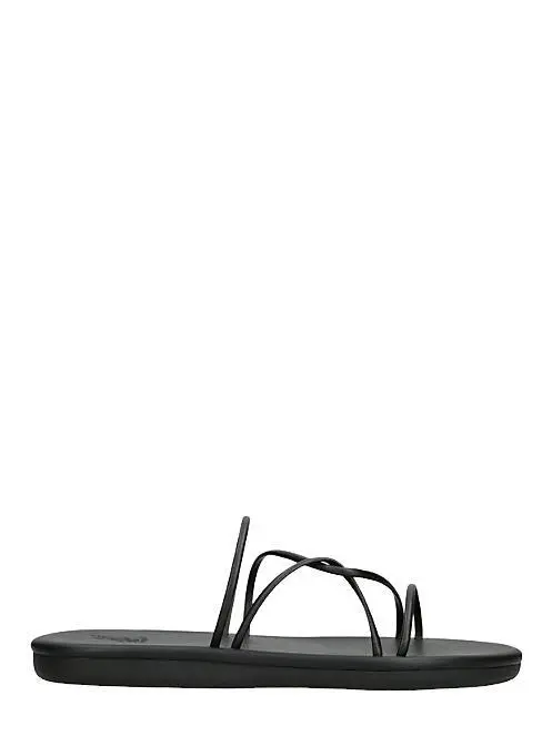 ANCIENT GREEK SANDALS Strappy Flat Leather Sandals - Black