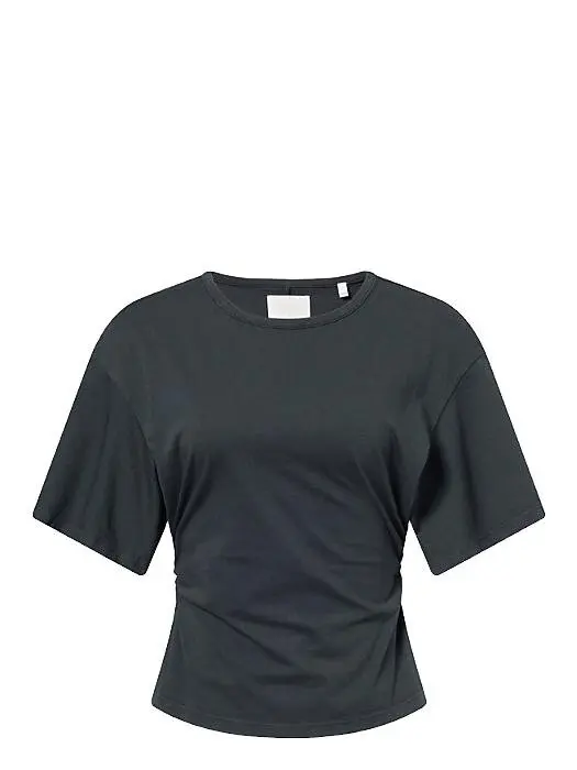 Citizens Of Humanity Fabien Cinched Waist Cotton T-shirt - Washed Black ( Blk)