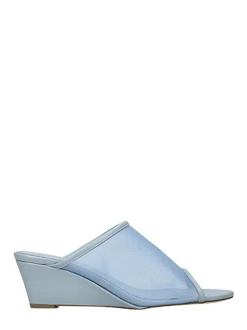 AeydĒ Suzanne Mesh Wedge Sandals - Pale Blue