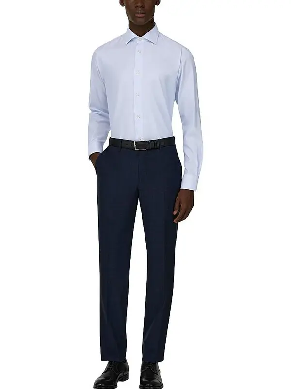 Boggi Milano Slim Fit Dobby Windsor Shirt - Light Blue