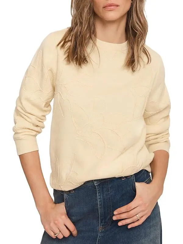 Mint Velvet Embroidered Crewneck Sweatshirt - Yellow
