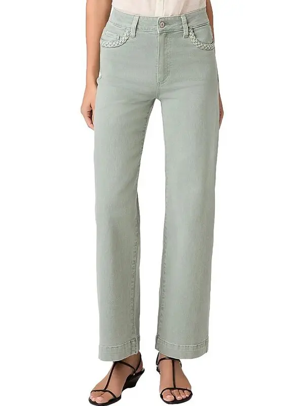 Paige Anessa High Rise Wide Leg Jeans - Vintage Seaglass