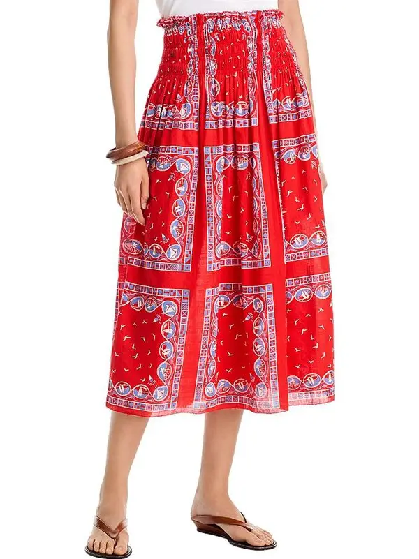 The Great. The Canary Skirt - Red Sailboat Bandana