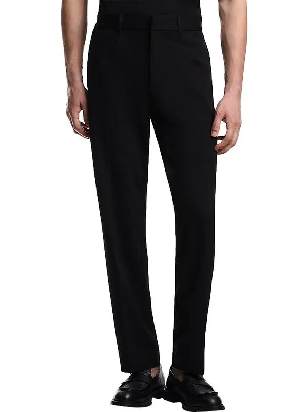 Emporio Armani Regular Fit Waffle Effect Trousers - Black Beauty