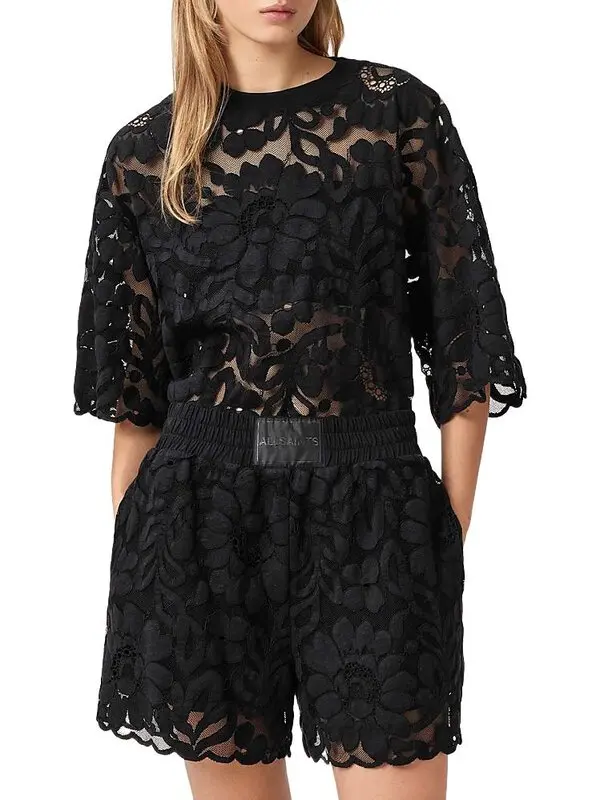 ALLSAINTS Amelie Lace Shorts - Black