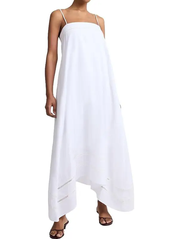 Onia Square Neck Handkerchief Maxi Dress - White