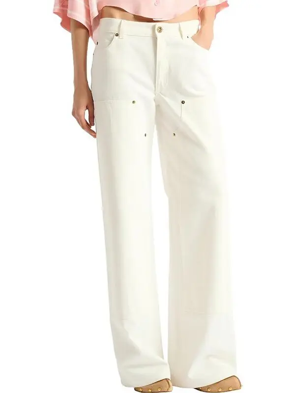 Balmain Loose-fit Denim Jeans - White