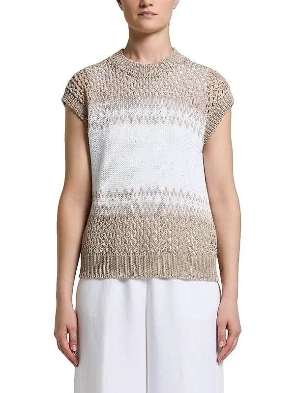 Peserico Embellished Sweater Vest - Sandstone