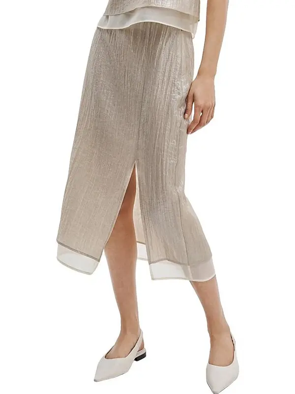 Rag & Bone Suki Combo Skirt - Beige