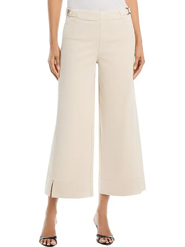 Lyssé The Nylah Wide Leg Crop Pants - Crisp Chin