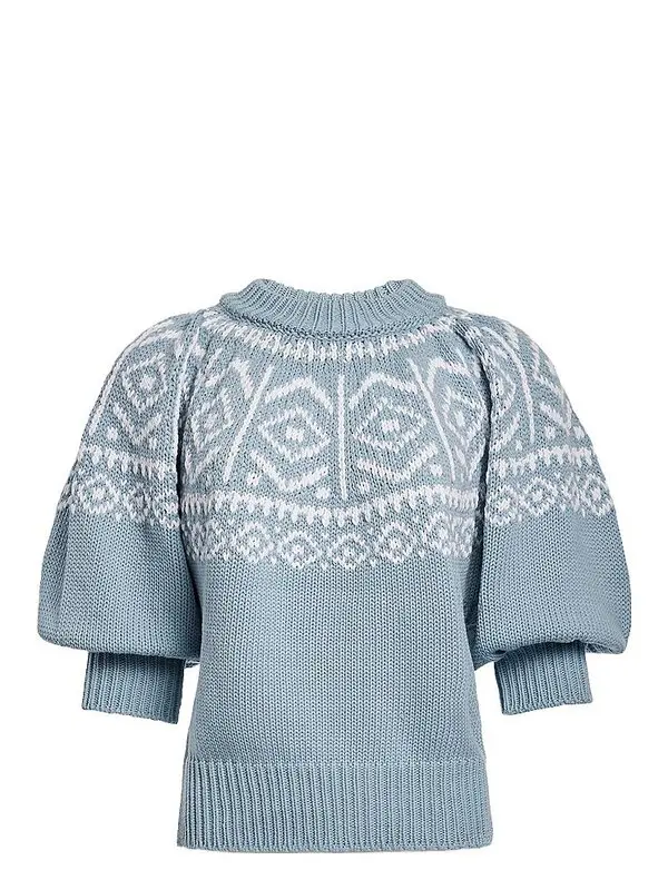 Altuzarra Howard" Puff Sleeve Sweater - Lace Blue