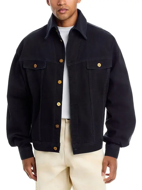 WILLY CHAVARRIA Denim Trucker Jacket - Black