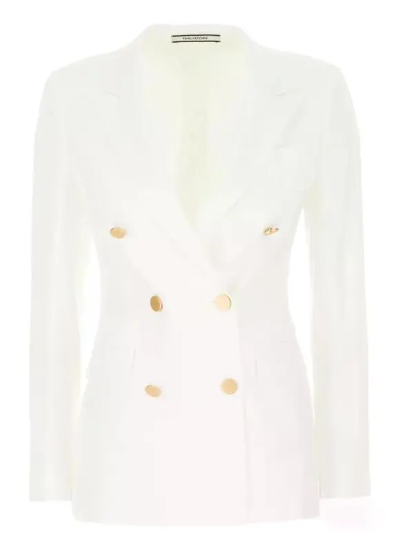 Tagliatore White Double-breasted Blazer - Neutrals
