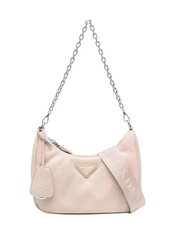 Prada Re-edition Leather Shoulder Bag - Pink