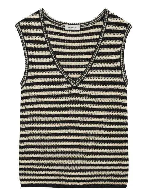 ANINE BING Lowen Sweater - White/black