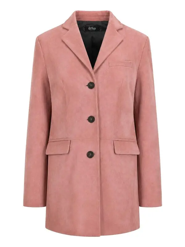 LA ROSE Suede Coat - Rosa