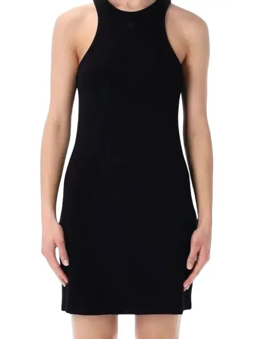 ANINE BING Cole Ribbed Racerback Mini Dress - Black