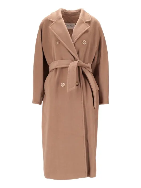 Max Mara Double Breasted Belted Coat - Cammello