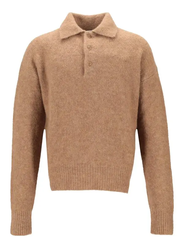 Ami Polo Knit - Camel