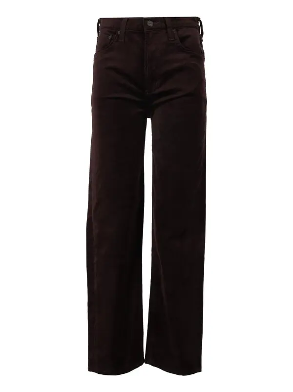 Citizens Of Humanity Delfina Wide Leg Velvet Trousers - Espresso