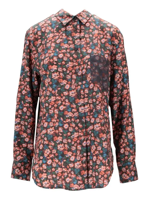 Paul Smith Floral Print Shirt - Burgundy/ Borde