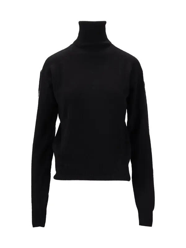 Saint Laurent Roll Neck Cashmere Pullover - Noir