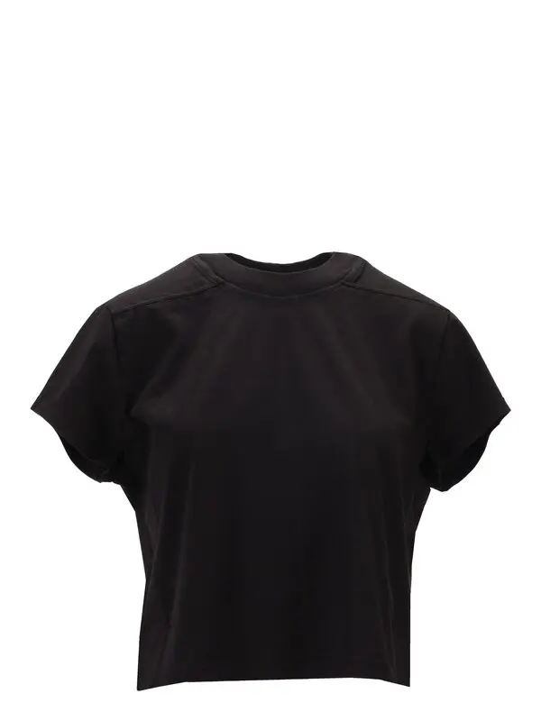 Rick Owens Cropped Small Level T-shirt - Black