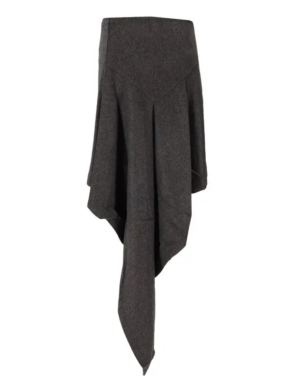 NICCOLO PASQUALETTI Casacata Wool Flannel Skirt - Doeskin