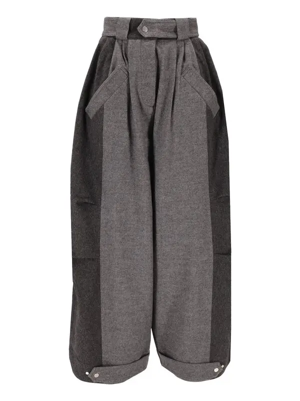 NICCOLO PASQUALETTI Luna Wide Legged Trousers - Moon Mist
