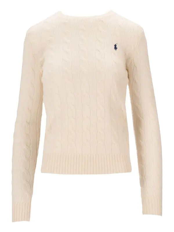 Ralph Lauren Julianna Long Sleeve Pullover Sweater - Cream