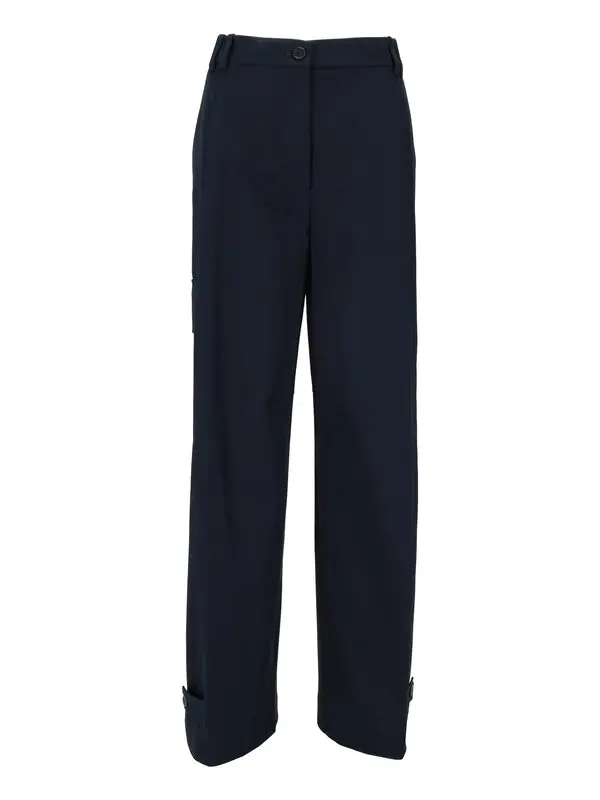 PAROSH Tailored Wide Leg Pants - Blu
