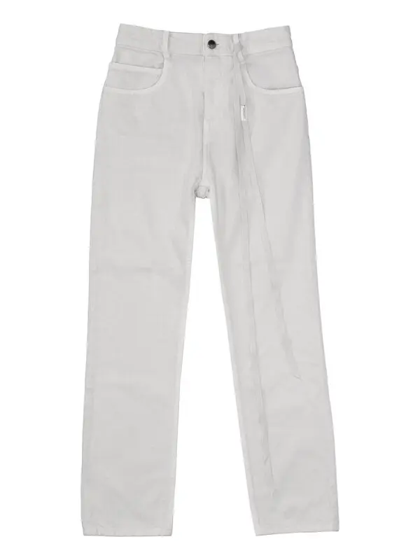 ANN DEMEULEMEESTER Five-pocket Slim-fit Cropped Denim - Ivory