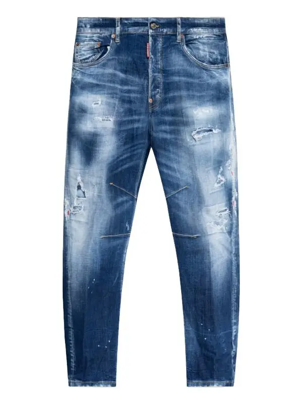 Dsquared2 Distressed Denim Jeans - Navy Blue