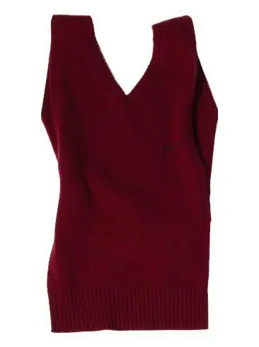 Miu Miu Knit V-neck Vest - Amaranto