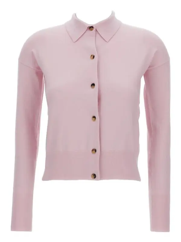 Max Mara Cardigan In Maglia - Rosa