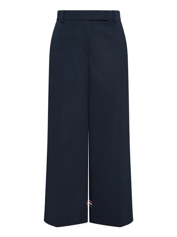 Thom Browne Beltloop Chino In Cotton Gabardine - Navy