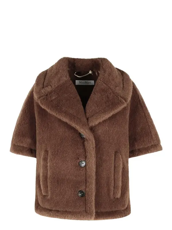 Max Mara Alpaca Vicugna Blend Coat - Oro Verde Marrone