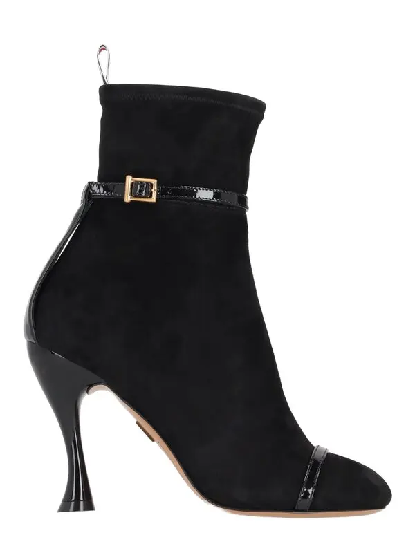 Thom Browne Trompe L'oeil 4 Bar Ankle Boot With Sculptural Heel - Black