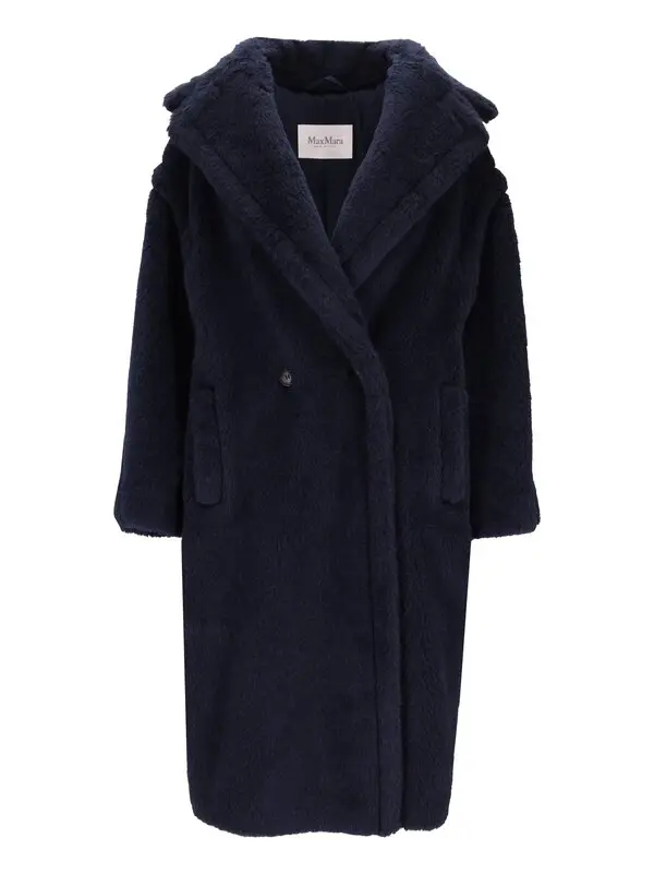 Max Mara Cappotto" Double-breasted Coat - Blu Marino