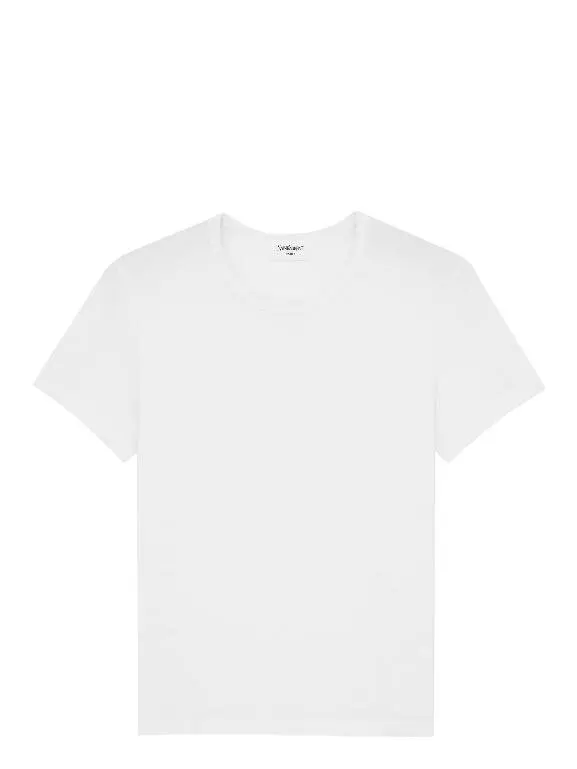Saint Laurent Jersey T-shirt Petit Fit - Blanc