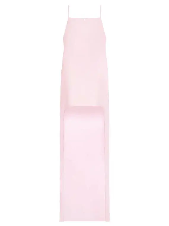 COURREGES Long Backless Crepe Gown - Light Pink