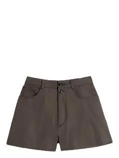 LEMAIRE High-waisted Button Detailed Shorts - Ristretto