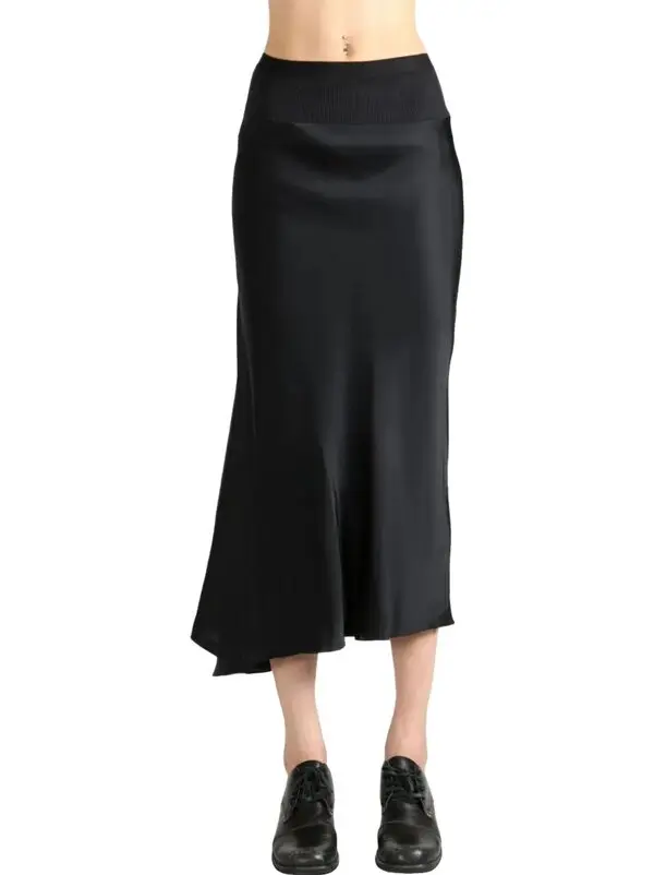 Rick Owens Asymmetric Bias Skirt - Black